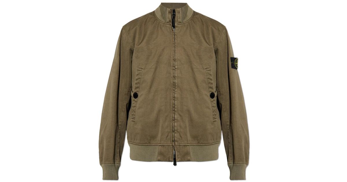 Stone Island Bomber Jackets in Green for Men | Lyst UK