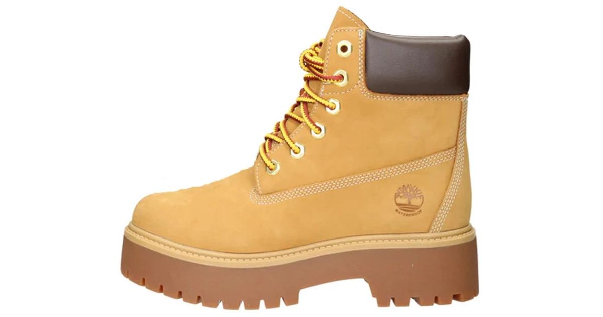 Timberland Lace-Up Boots in Natural | Lyst UK
