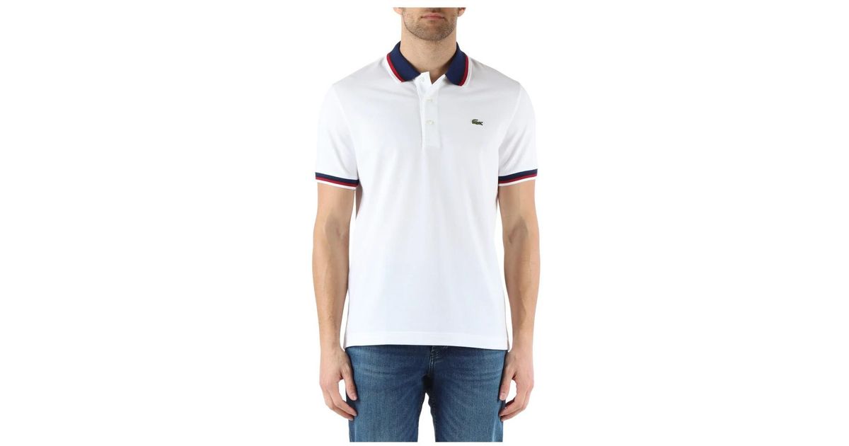 Lacoste Polo Shirts in White for Men | Lyst