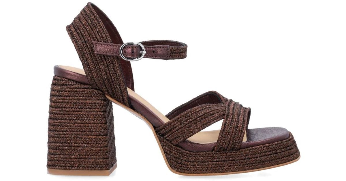 Castañer High Heel Sandals in Brown | Lyst UK