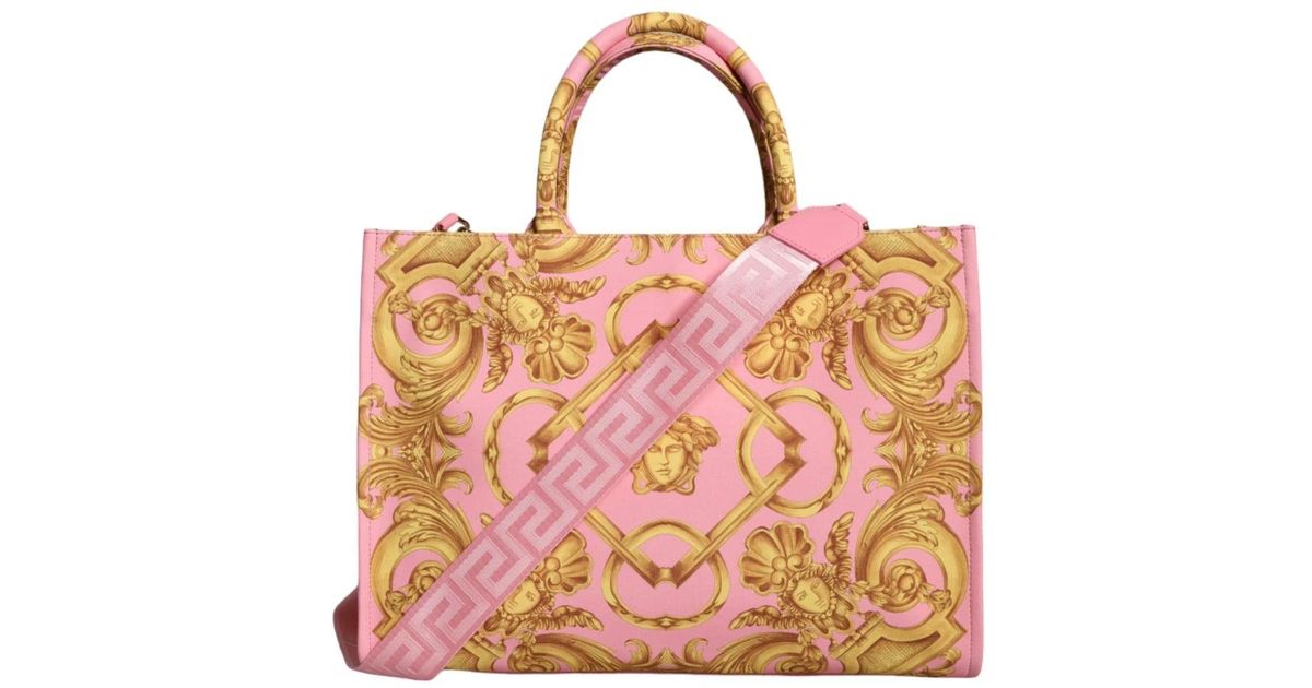 Versace Tote Bags in Pink | Lyst