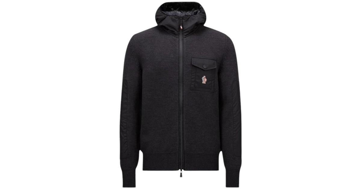 Moncler Zip-Throughs in Black for Men | Lyst
