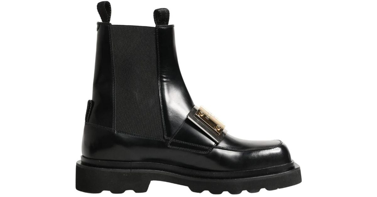 Dolce & Gabbana Chelsea Boots in Black for Men | Lyst UK
