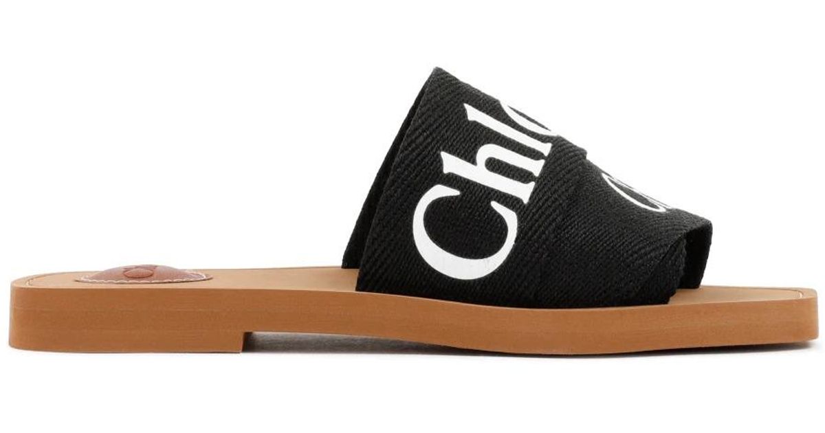 Chloé Sliders in Black | Lyst