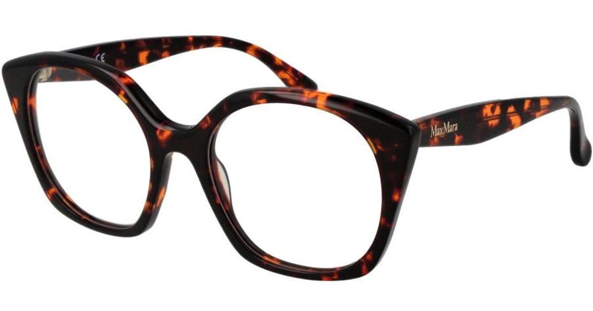 Max Mara Plastic Glasses (Frames) in Black | Lyst