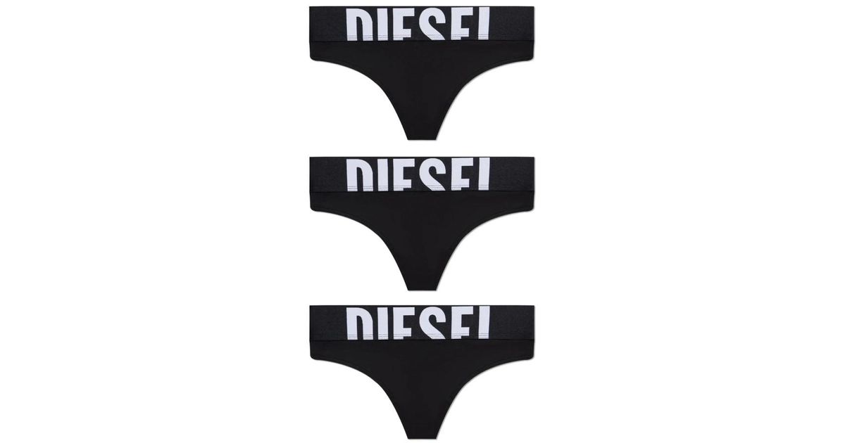 DIESEL Drie-Pack Strings in het Zwart | Lyst NL