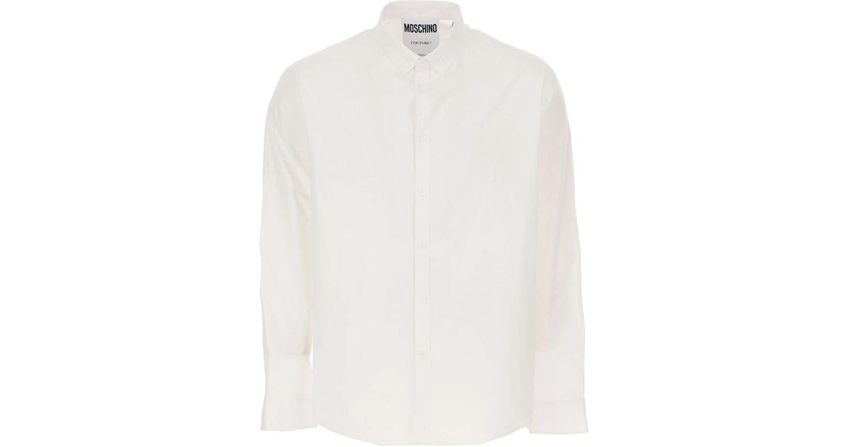 Moschino Casual Shirts in White for Men | Lyst