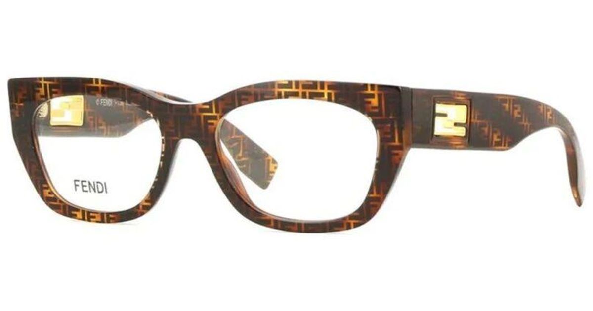 Fendi Glasses in Brown | Lyst