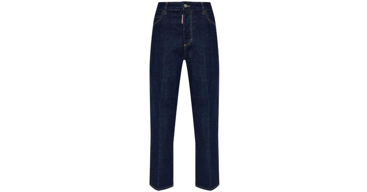 DSquared² Straight Fit Jeans in Blue | Lyst UK
