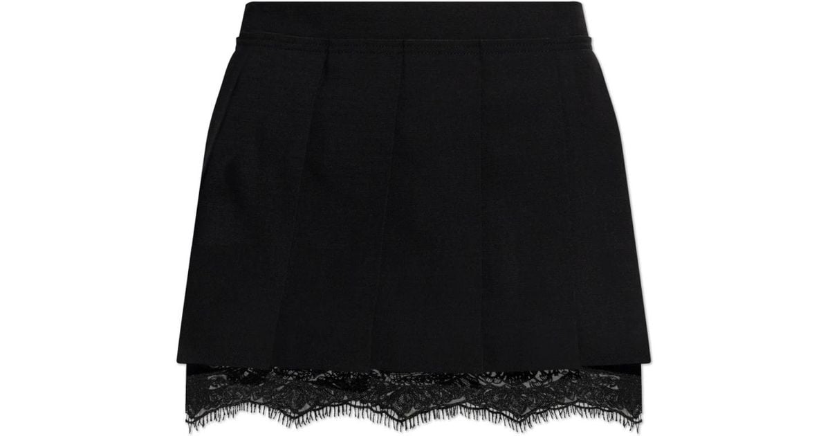 Acne Studios Mini Faltenrock in Schwarz | Lyst DE