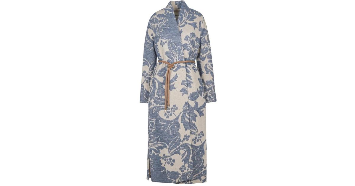Ottod'Ame Belted Coats in Blue | Lyst UK