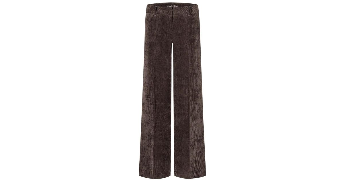 Cambio Wide Trousers in Brown | Lyst UK