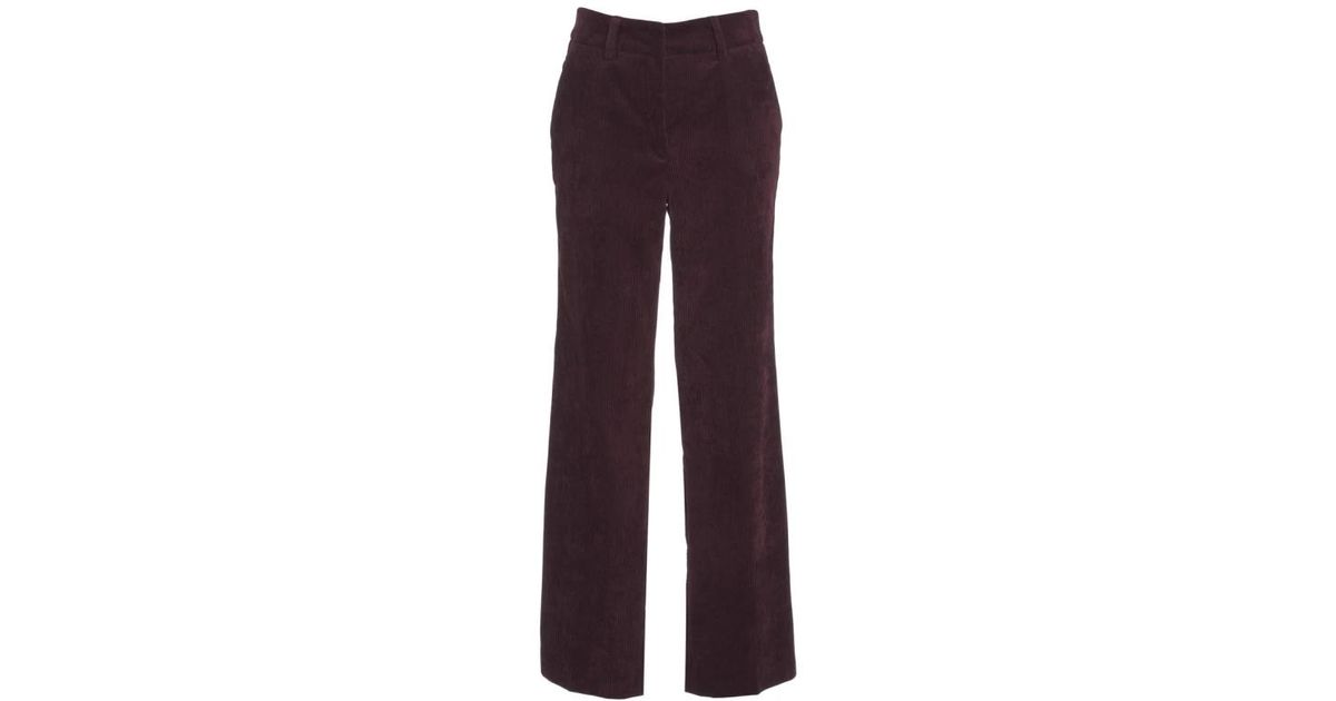 Cambio Wide Trousers in Purple | Lyst UK