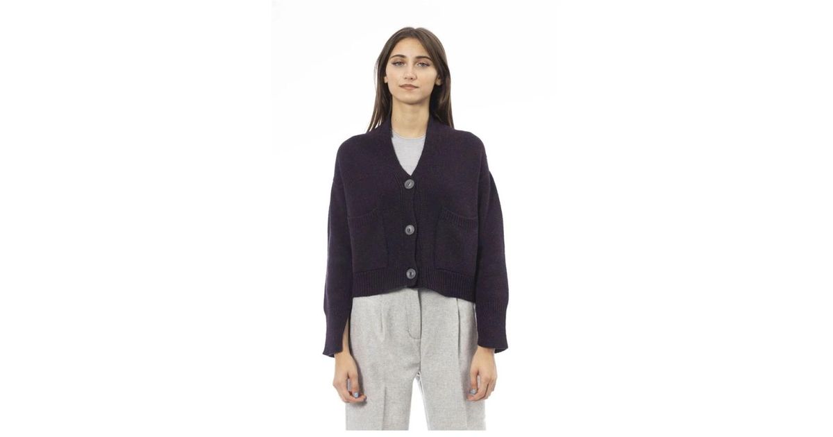 Alpha Studio Cardigans in Blue | Lyst UK