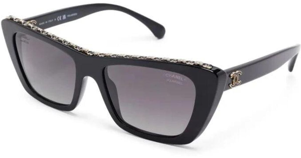 CHANEL Sunglasses in Grey | Lyst UK