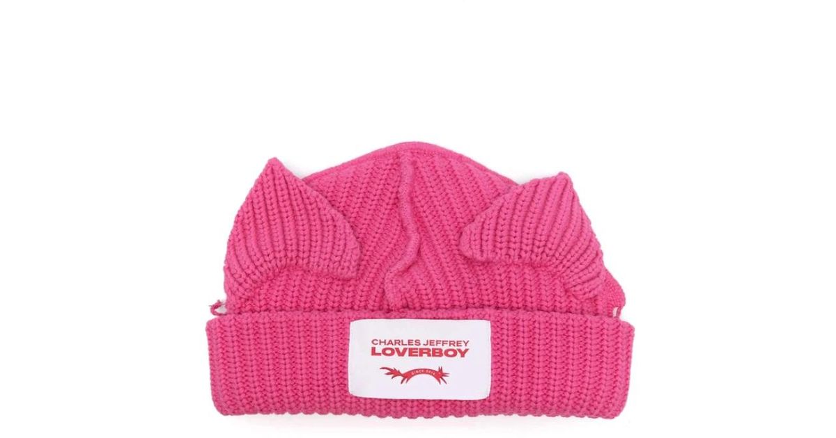 Loverboy by Charles Jeffrey Beanies in Pink for Men | Lyst UK