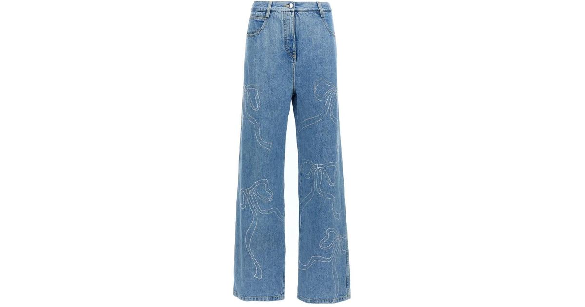 Mach & Mach Wide Jeans in Blue | Lyst UK