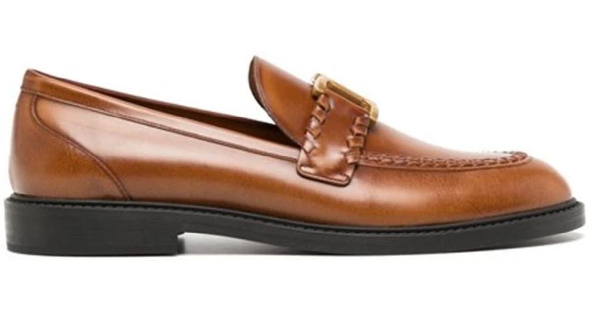 Chloé Loafers in Brown | Lyst