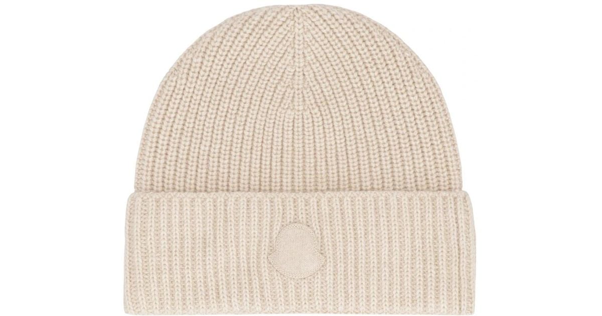 Moncler Kaschmir-Baskenmütze in Natur | Lyst DE