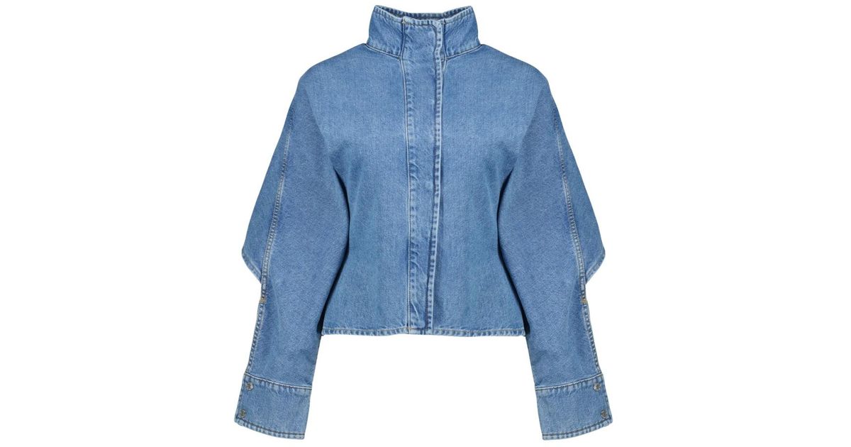 Marine Serre Denim Jackets in Blue | Lyst UK