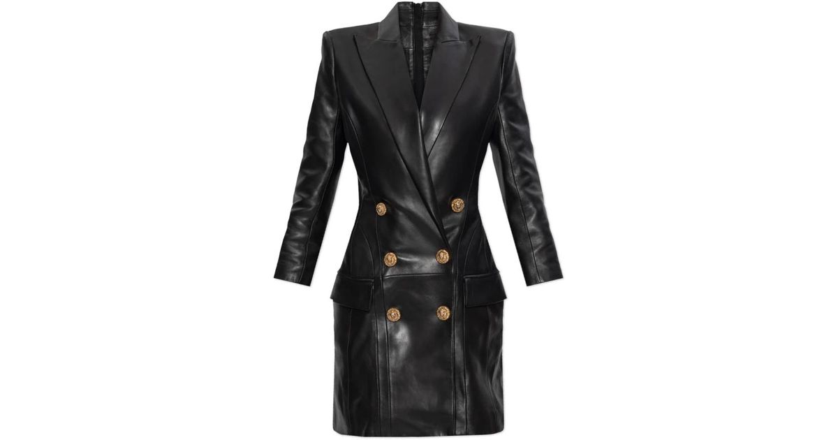 Balmain Short Dresses in Black | Lyst UK