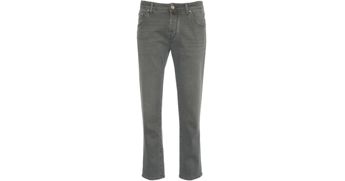 Jacob Cohen Straight Jeans in Grey for Men | Lyst UK