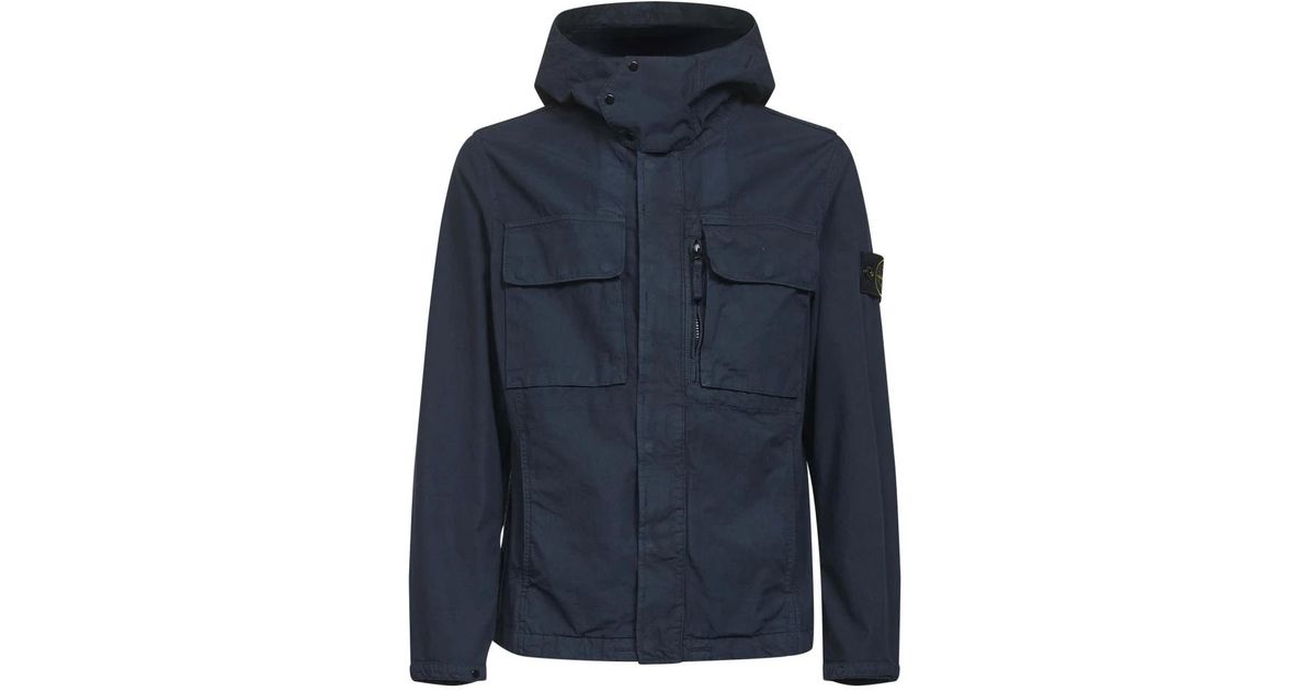 Stone Island Light Jackets in Blue for Men | Lyst UK