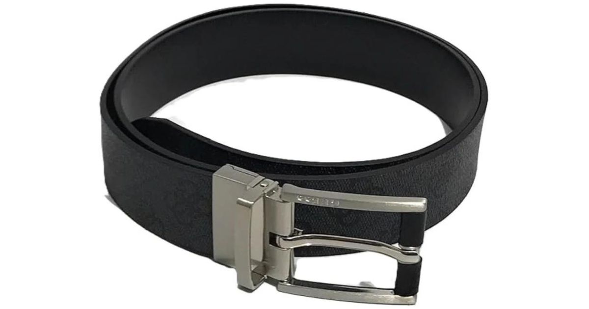 Guess Belts in Black for Men | Lyst UK