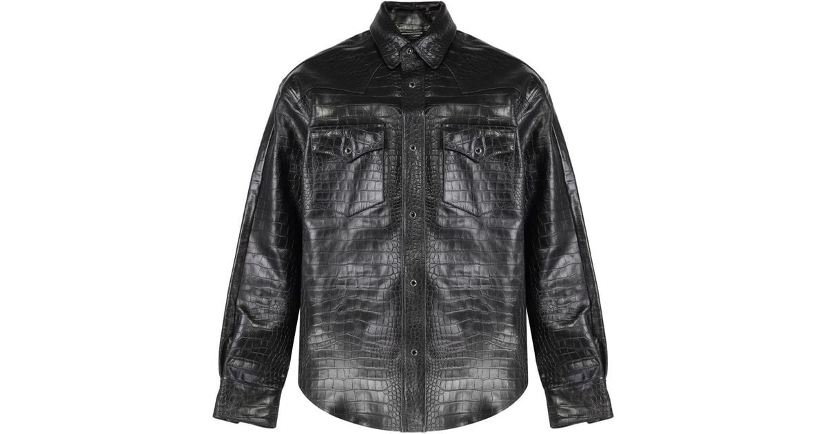 Vetements Leather Jackets in Grey for Men | Lyst UK