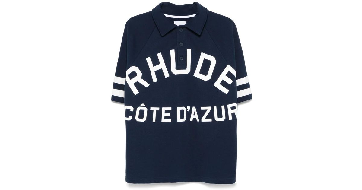 Rhude Polo Shirts in Blue for Men | Lyst