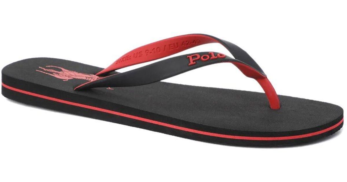 Polo Ralph Lauren Flip Flops in Brown for Men | Lyst