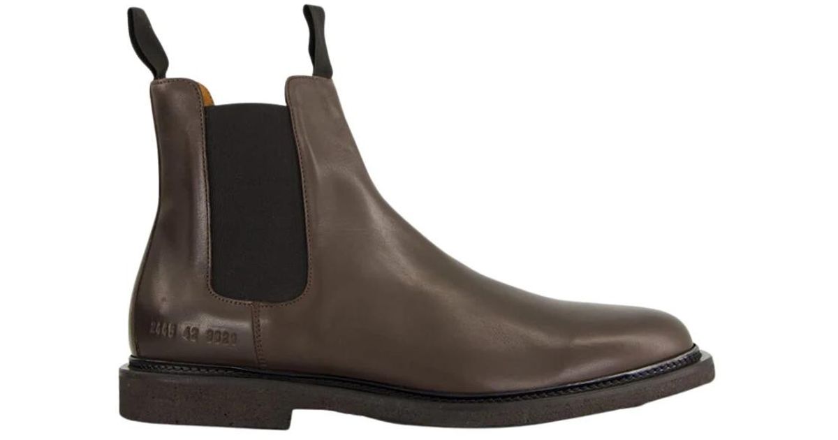 Common Projects Chelsea Boots in Brown for Men | Lyst UK