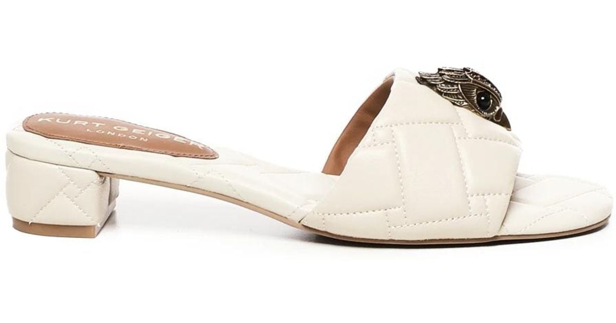 Kurt Geiger Heeled Mules in White | Lyst