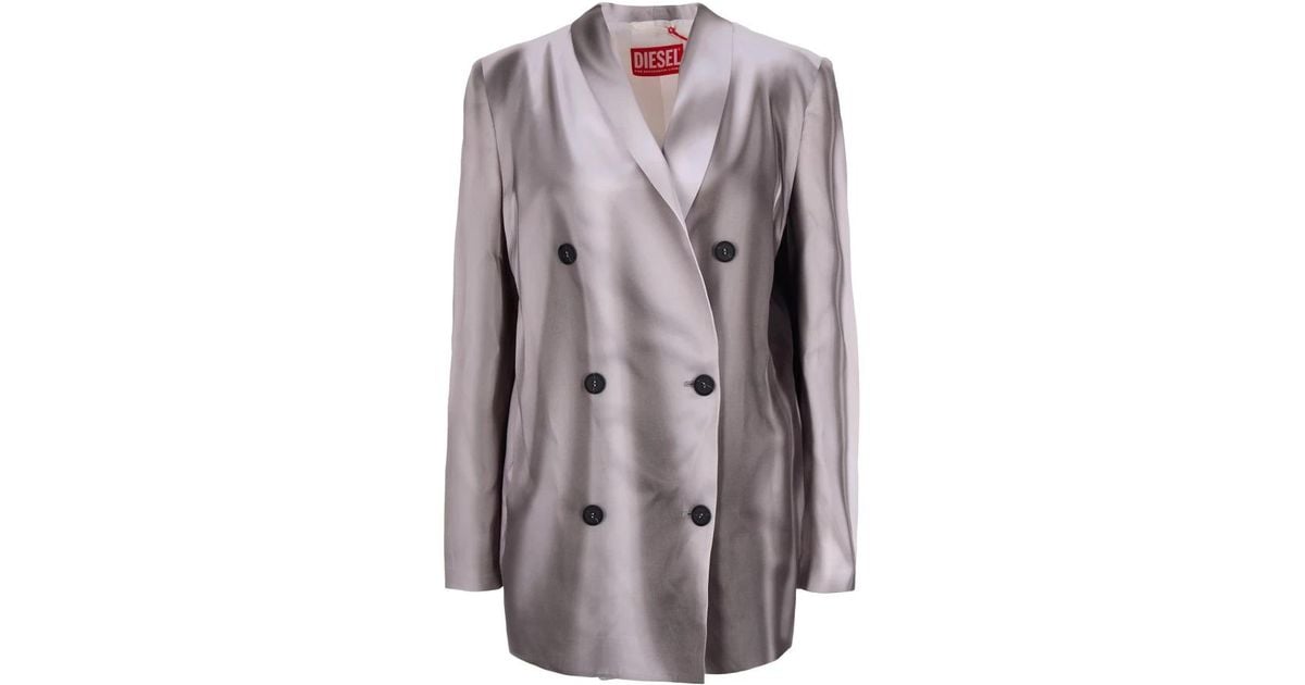 DIESEL Blazers in Grey | Lyst UK