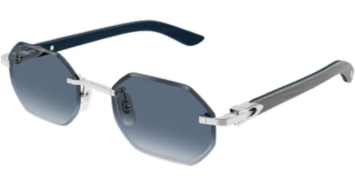 Cartier Sunglasses in Blue | Lyst