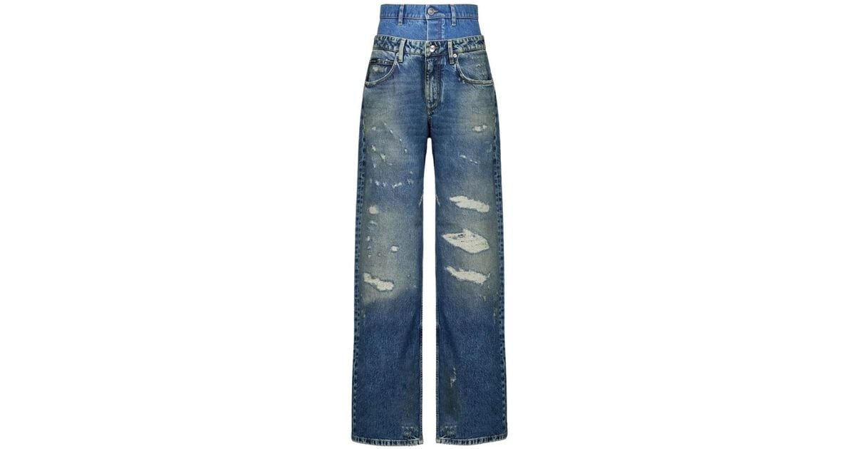 Dolce & Gabbana Wide Jeans in Blue | Lyst UK
