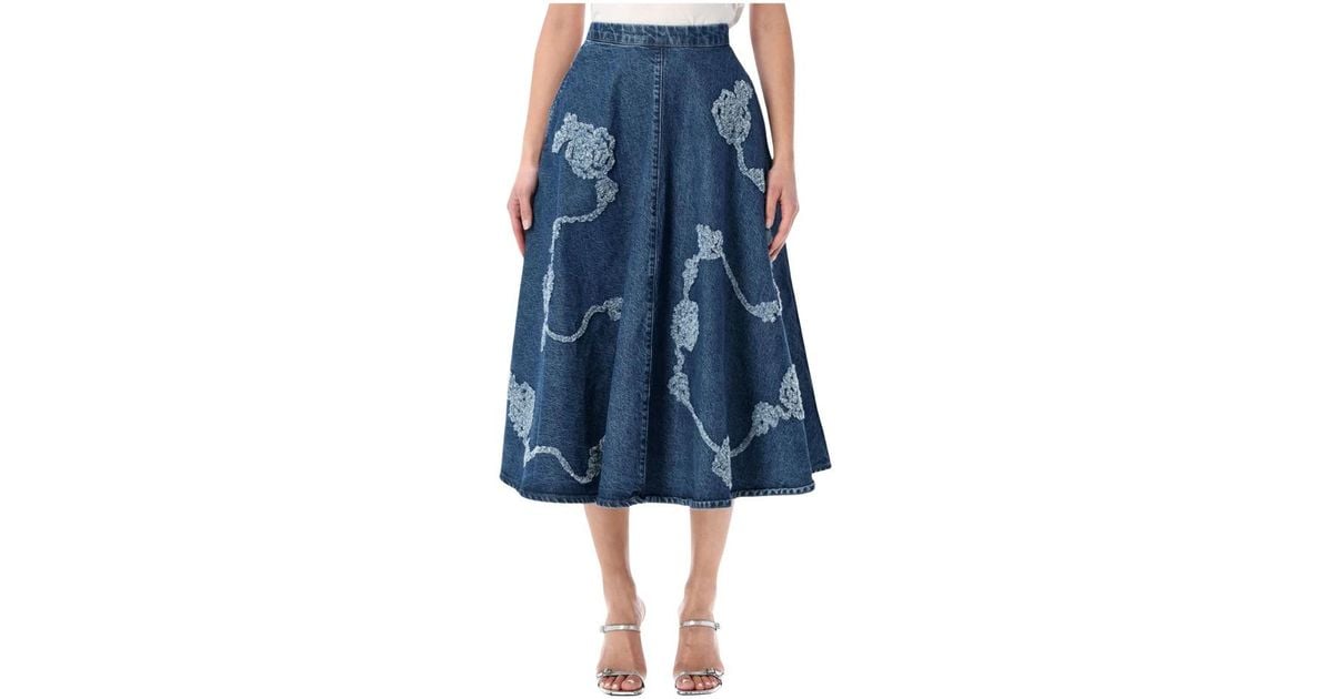 ROTATE BIRGER CHRISTENSEN Denim Skirts in Blue | Lyst UK