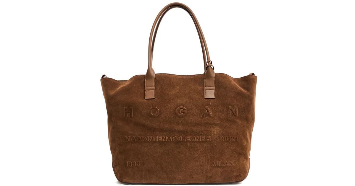 Hogan Tote Bags in Brown | Lyst UK