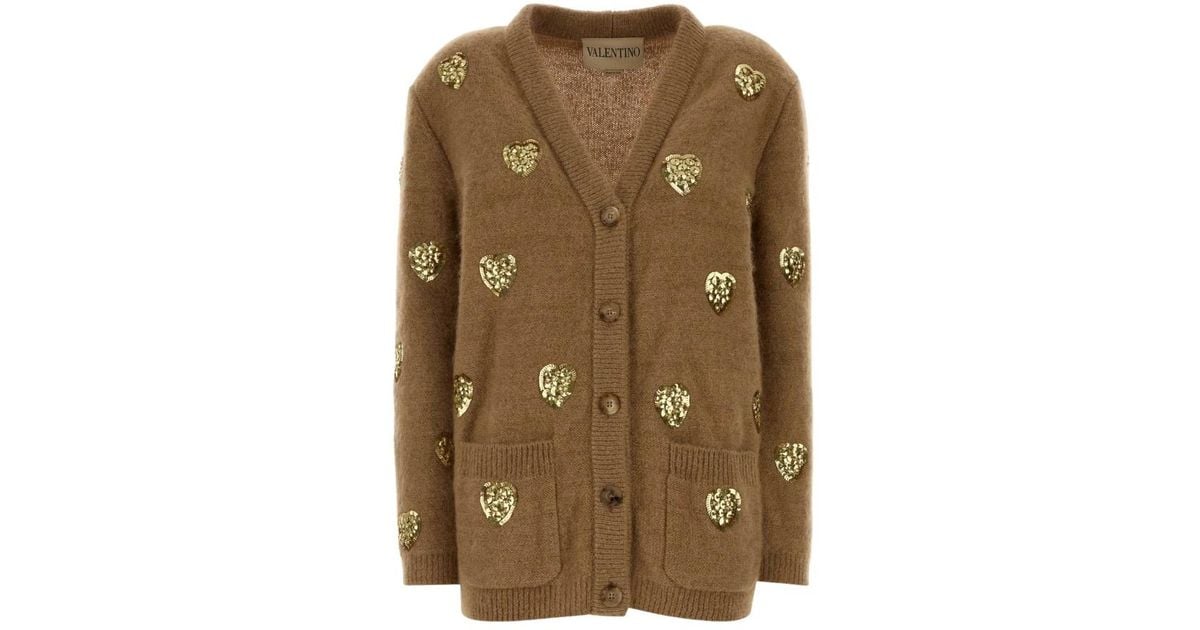Valentino Garavani Cardigans in Green | Lyst UK
