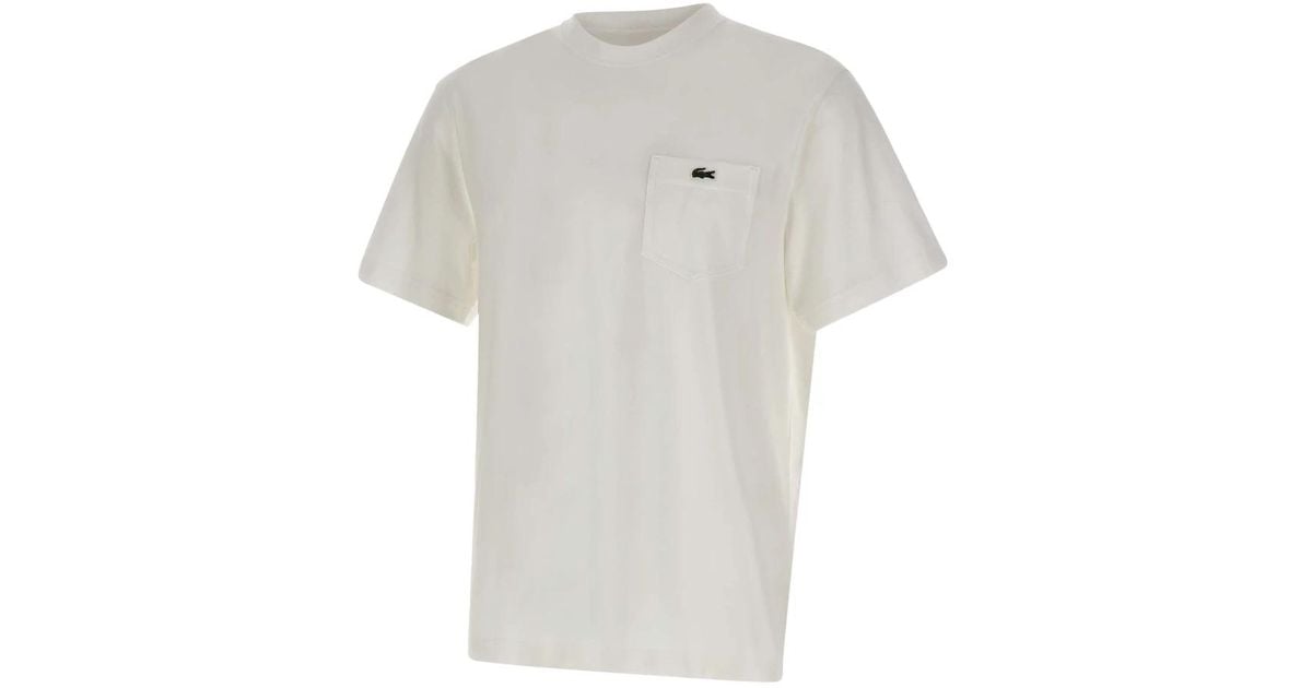 Lacoste T-Shirts in White for Men | Lyst UK