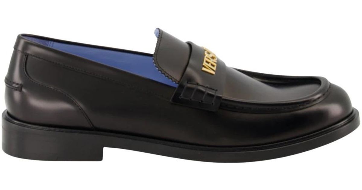 Versace Loafers in Black for Men | Lyst