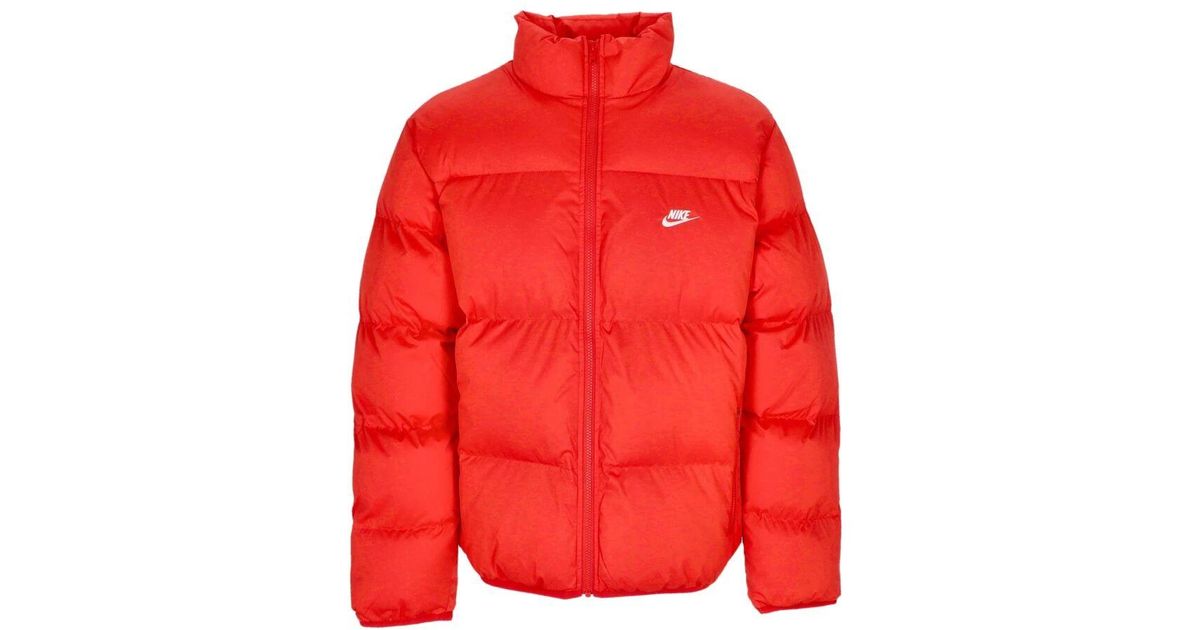 Nike Winter Jackets in Red for Men | Lyst