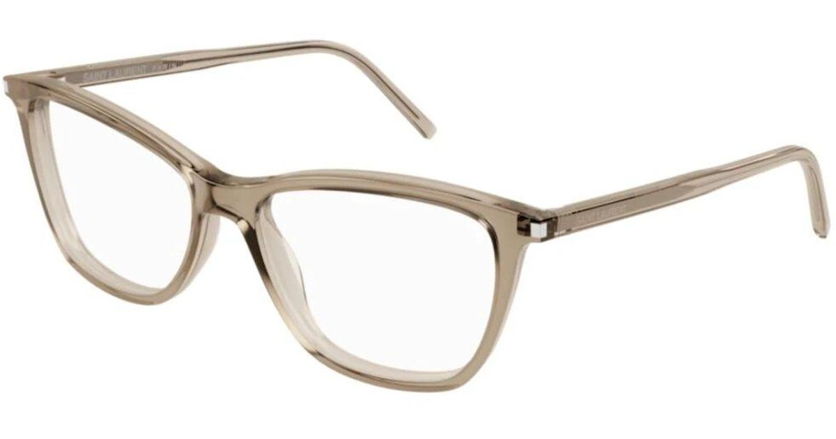 Saint Laurent Glasses in Metallic | Lyst