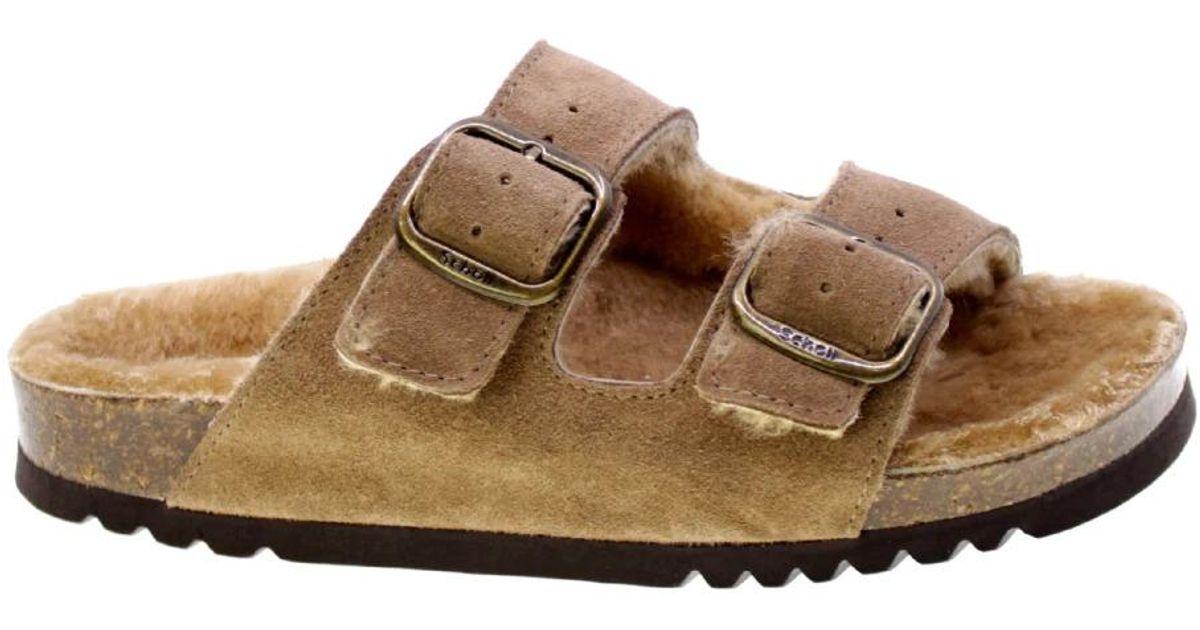 Scholl Sliders in Brown | Lyst