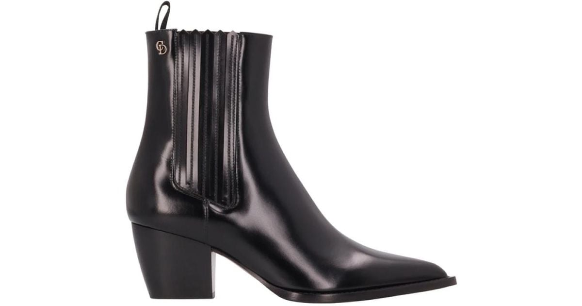 Dior Cowboy Boots in Black | Lyst UK