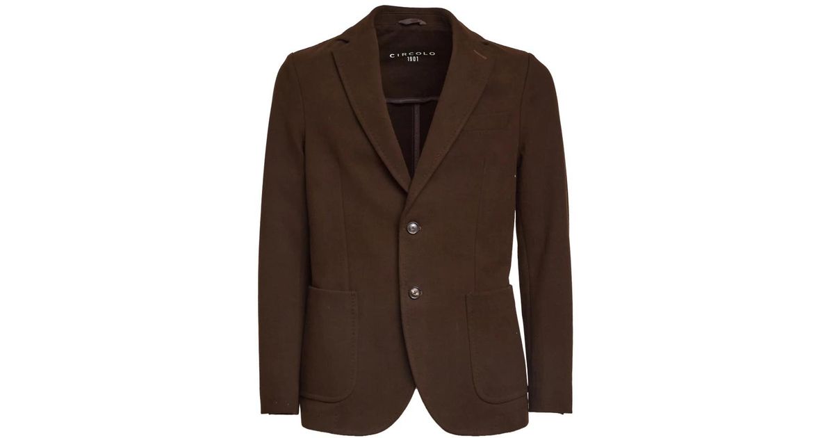 Circolo 1901 Blazers in Brown for Men | Lyst UK