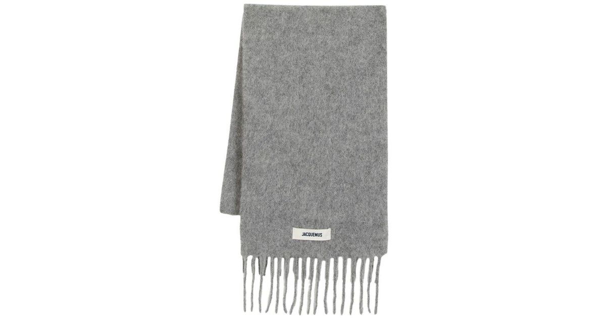 Jacquemus L'Echarpe Carro Mini Scarf in Grey | Lyst UK