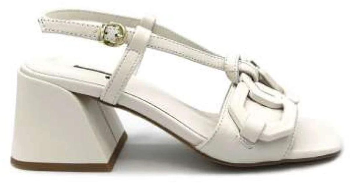 Jeannot High Heel Sandals in White | Lyst