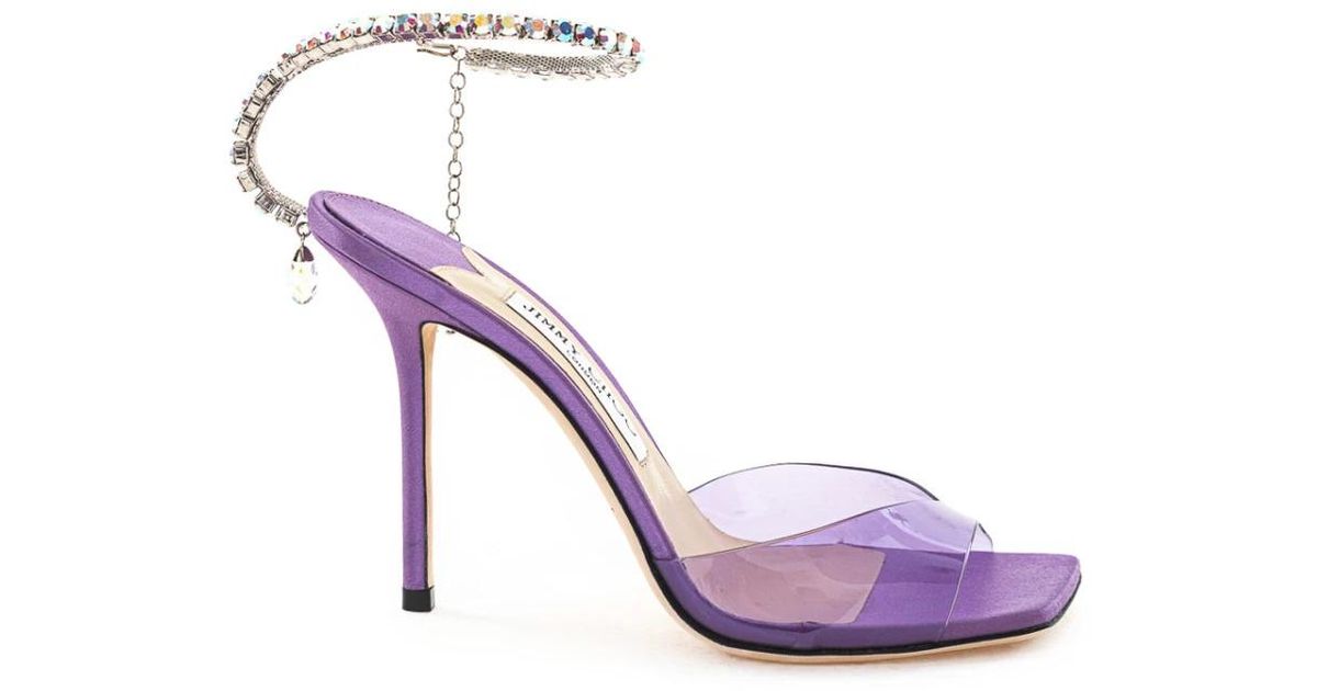 Jimmy Choo High Heel Sandals in Purple | Lyst