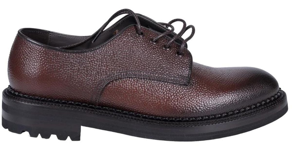 Green George Laced Shoes in Brown for Men | Lyst